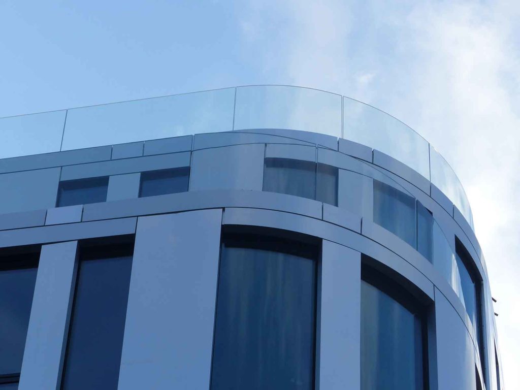 Glass railing on profile | My Laminated Glass